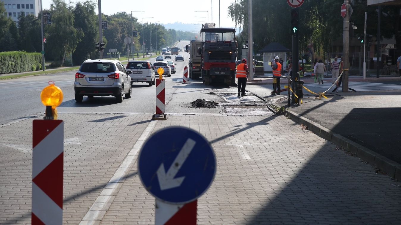 ZAOL - Befejező aszfaltozás zajlik Zalaegerszegen, a Balatoni úton