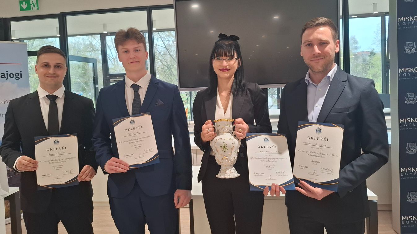 Zalai hallgatójával győzött a Széchenyi István Egyetem az országos munkajogi versenyen