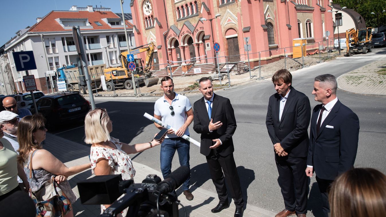 Térfelújítás Zalaegerszegen, az egykori zsinagóga előtt